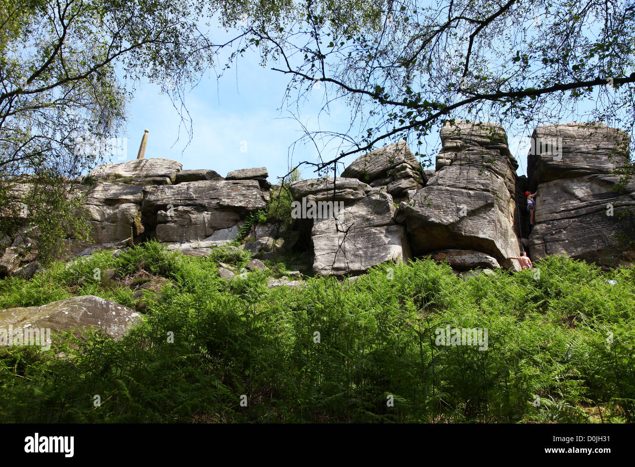 Nelson's monument on Birchen Edge Derbyshire Peak District National ...