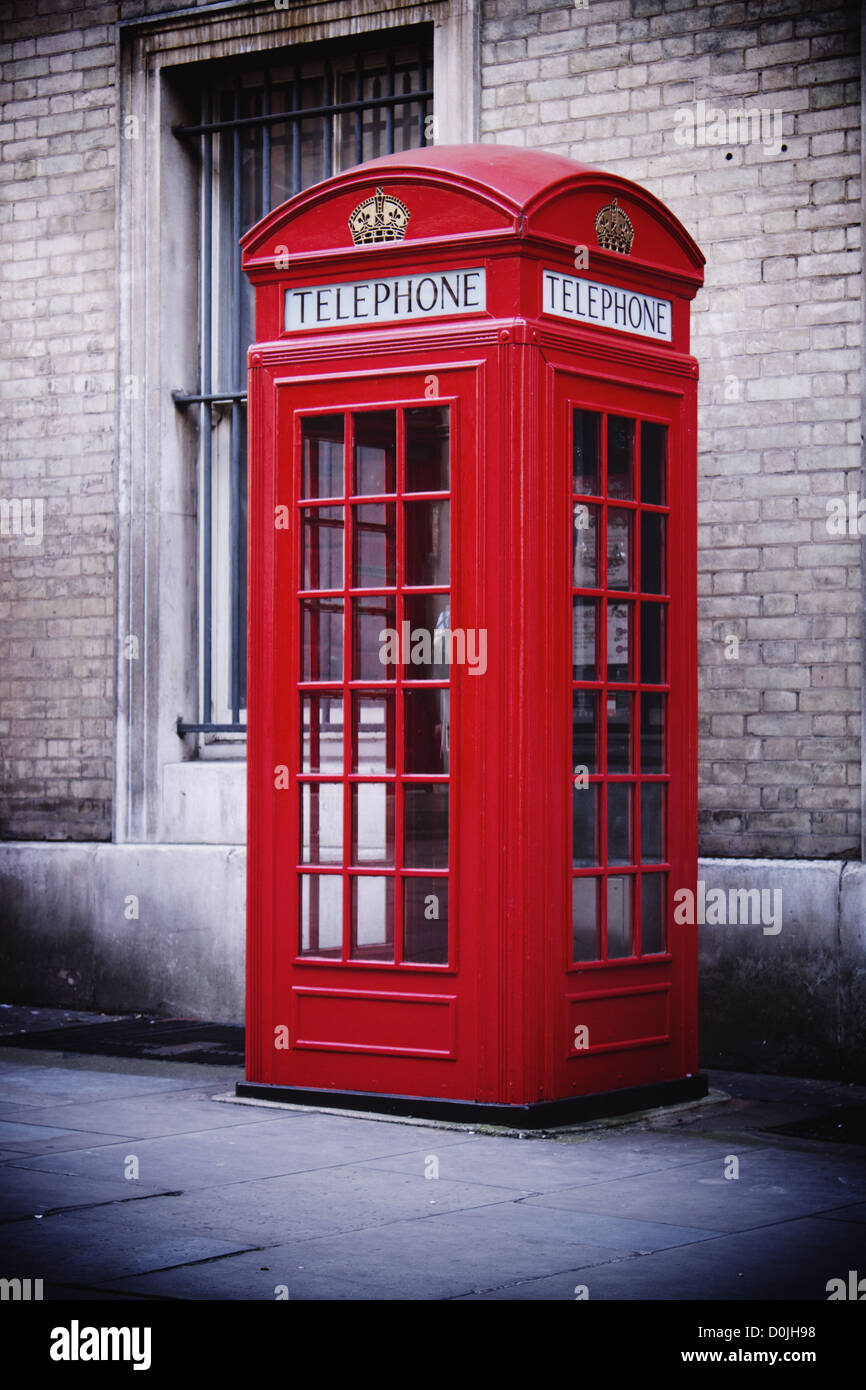Red phone box Stock Photo - Alamy