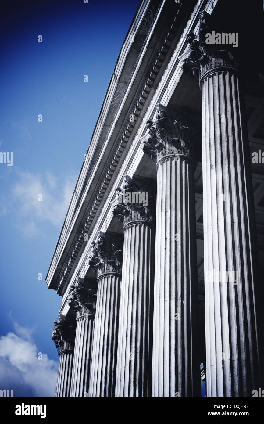 Columns of National Portrait Gallery, Trafalgar Square, London Stock ...