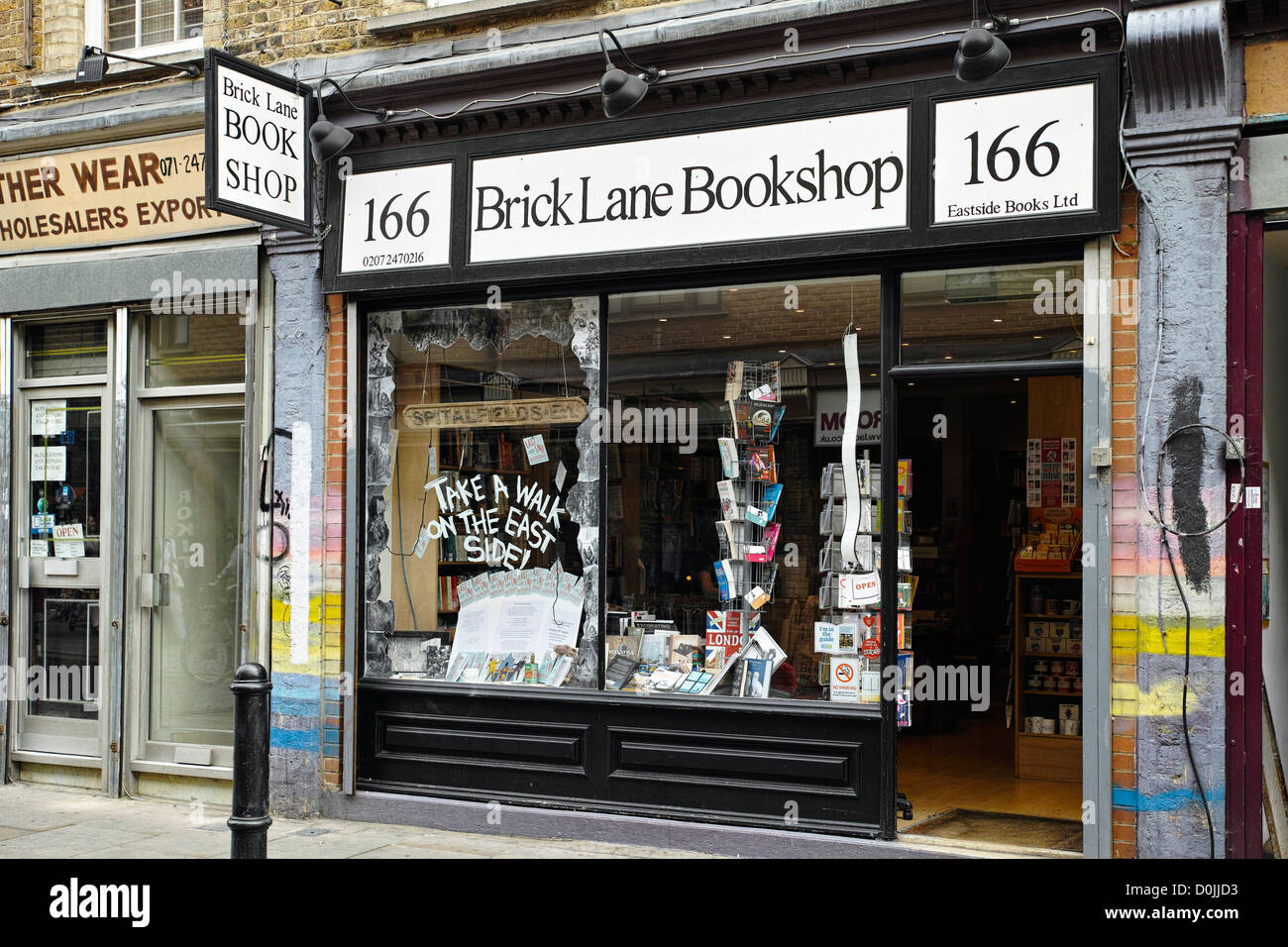 The frontage of a Brick Lane book shop Stock Photo - Alamy