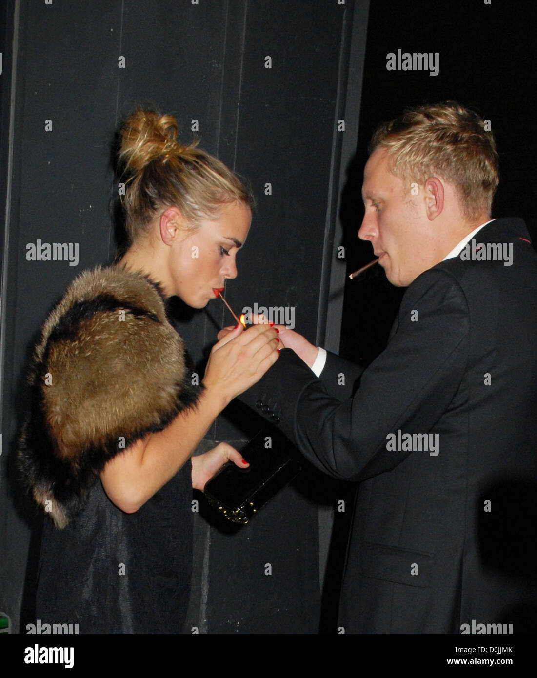 Billie Piper and her husband Laurence Fox arrive at Shoreditch House in ...