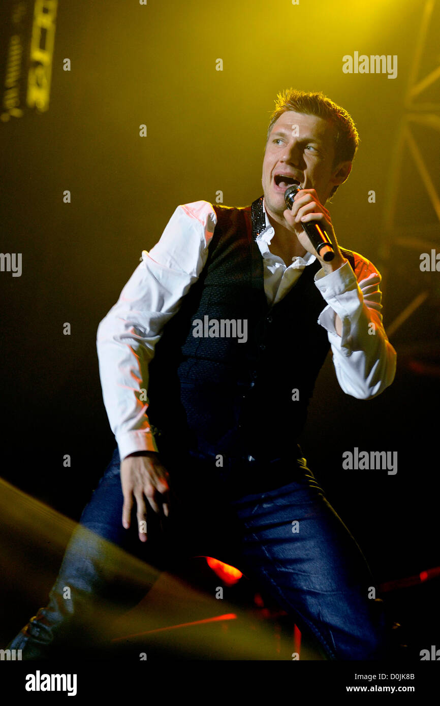 Nick Carter of Backstreet Boys, performing on stage at the Molson ...