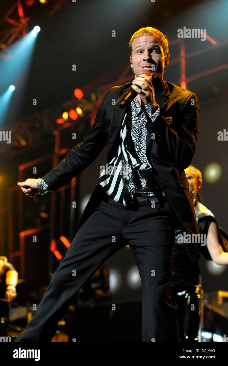 Brian Littrell of Backstreet Boys, performing on stage at the Molson ...