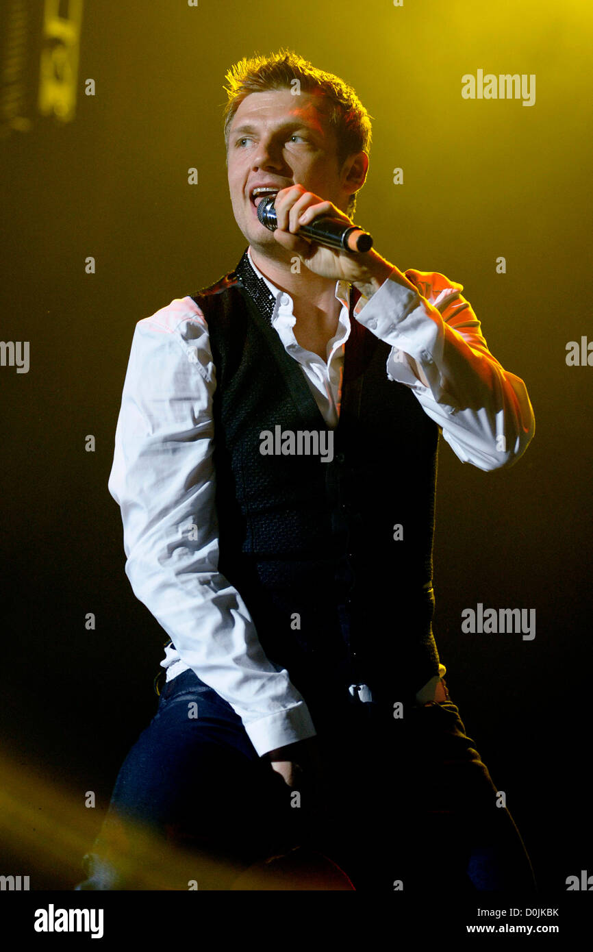 Nick Carter of Backstreet Boys, performing on stage at the Molson ...