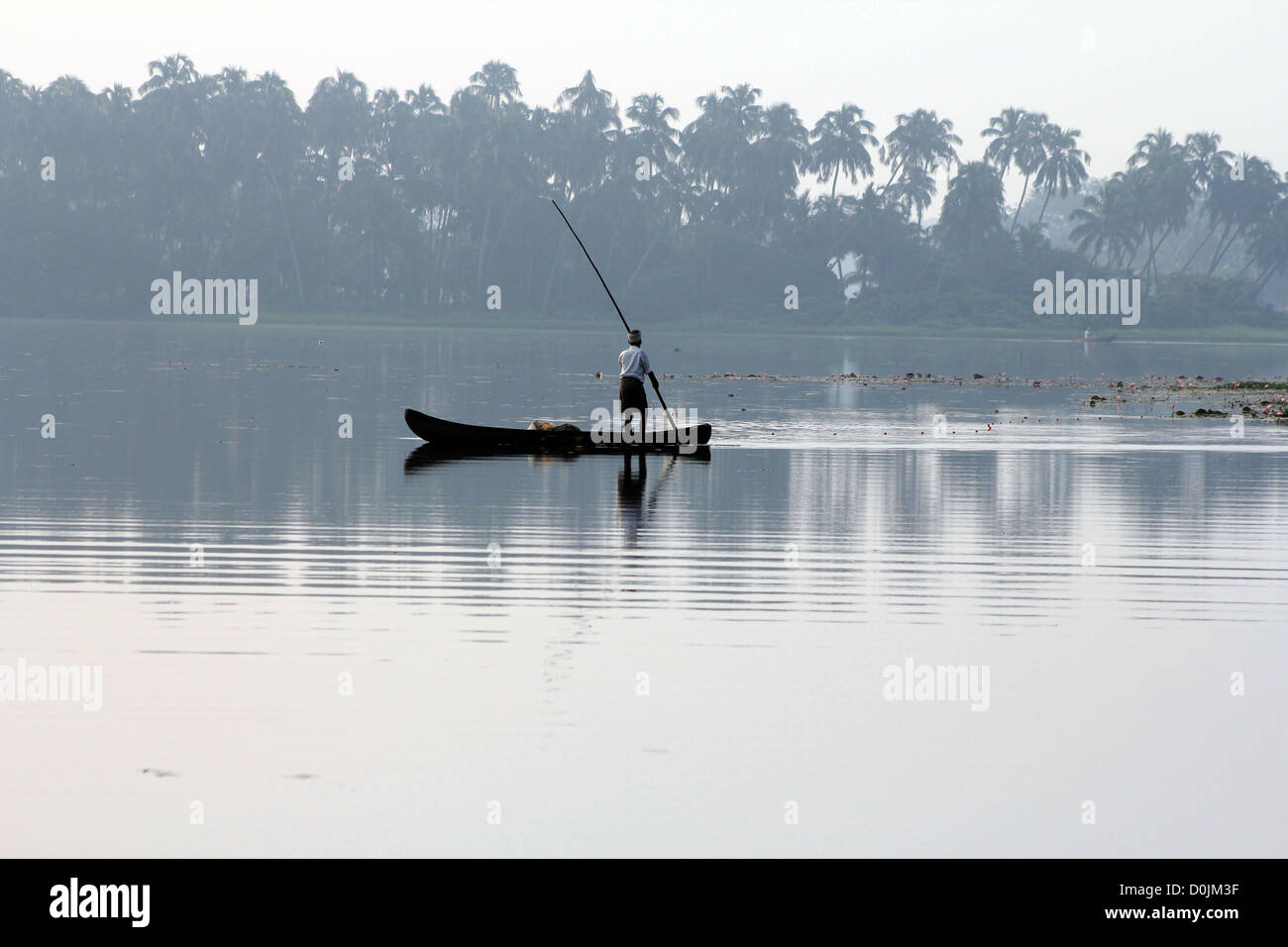 Indian man boatman rowing boat hi-res stock photography and images - Alamy