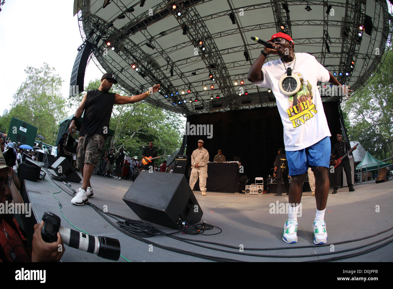 Chuck D and Flavor Flav of Public Enemy C.P.F. presents Summer Stage at ...