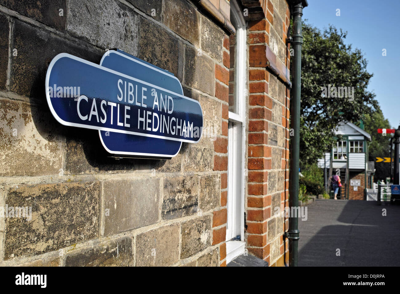 Station sign on the Colne Valley and Halstead railway Stock Photo - Alamy
