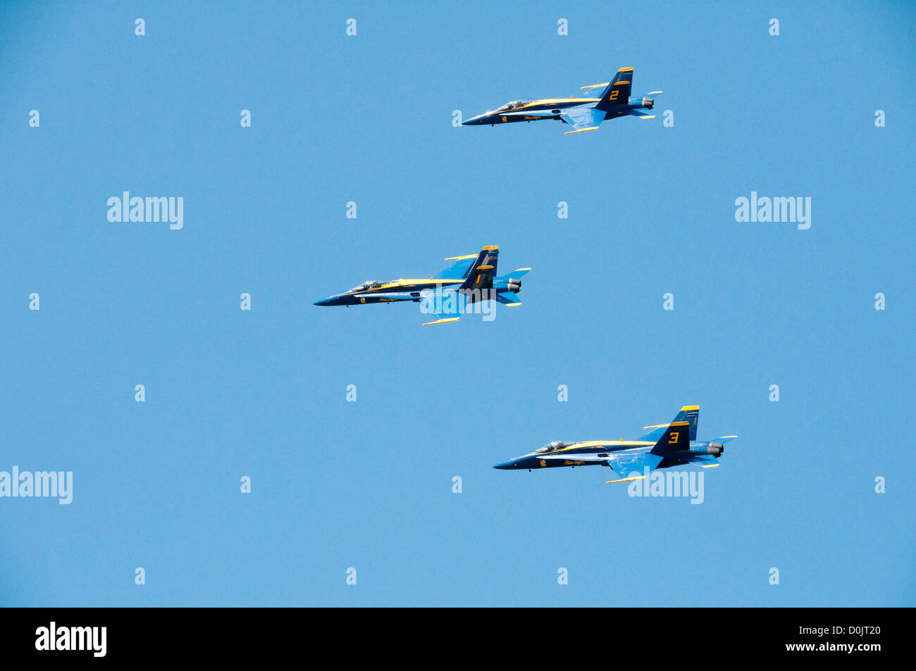 The U.S. Navy Blue Angels fly over Lake Michigan during the Chicago Air ...
