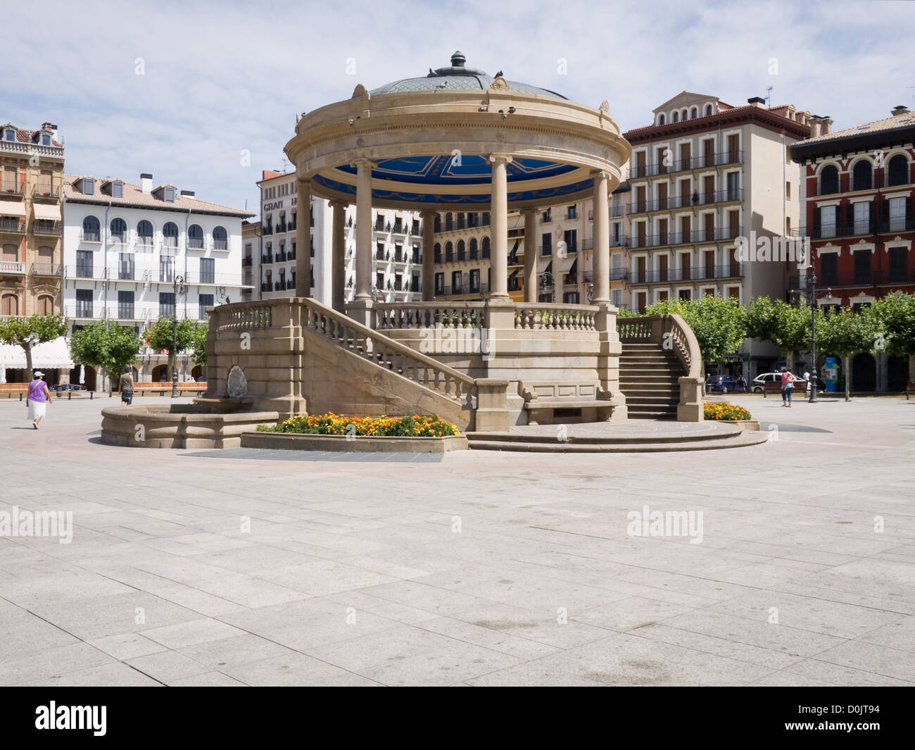 Pamplona, Spain: Kiosk in Castle Square (Plaza del Castillo). This ...