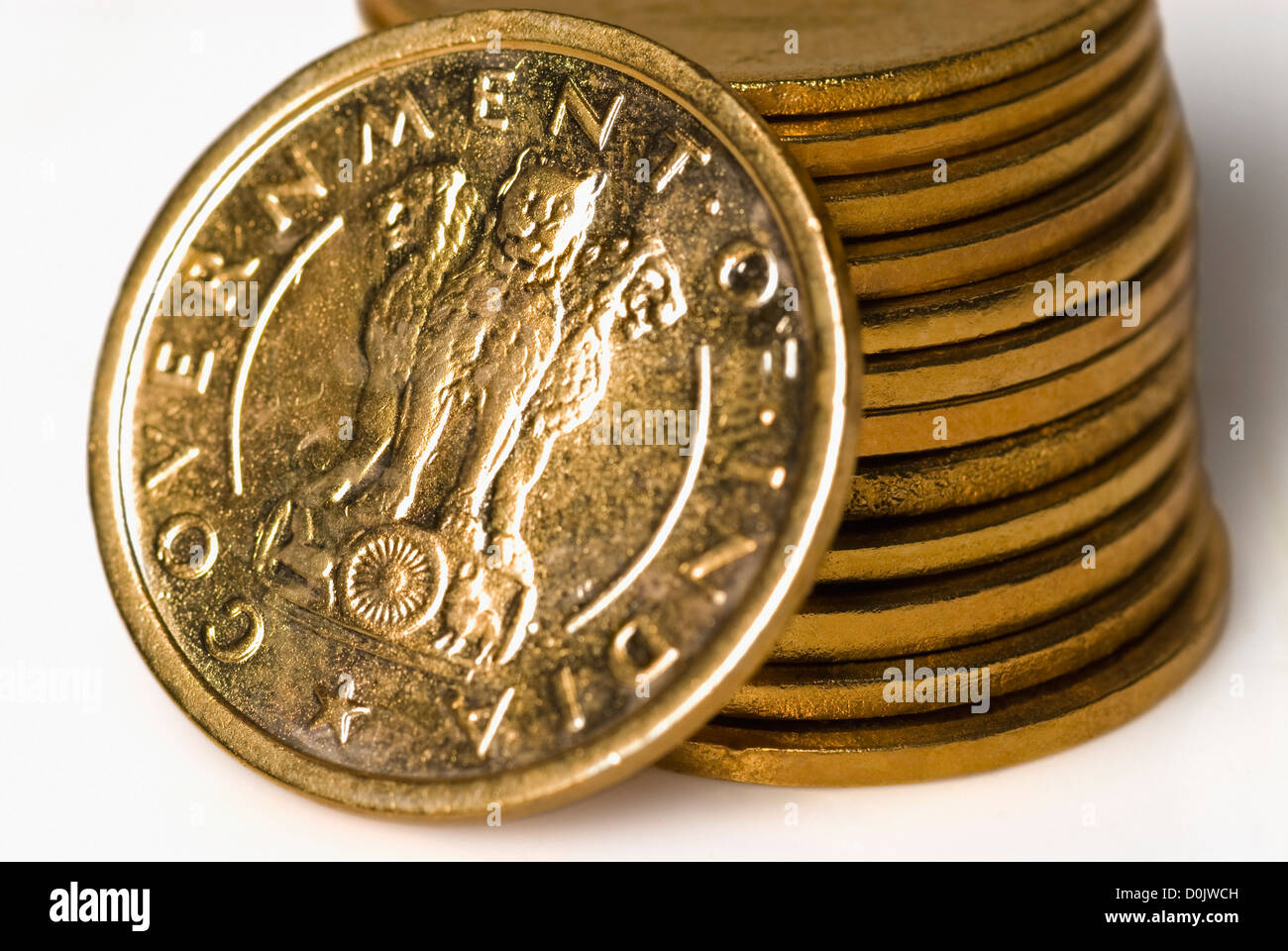 Stack of Indian coins Stock Photo - Alamy