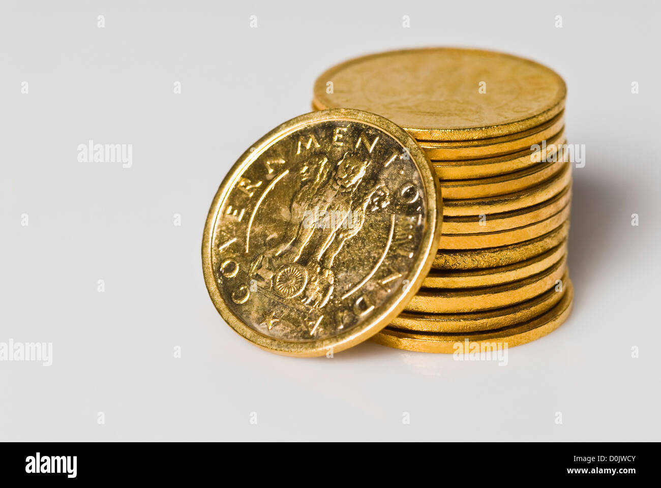 Stack of Indian coins Stock Photo - Alamy