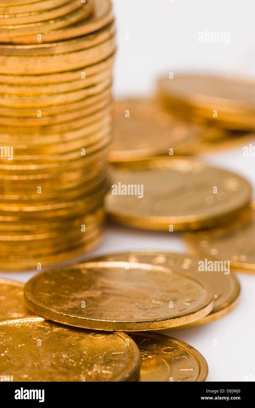 Stack of gold coins Stock Photo - Alamy