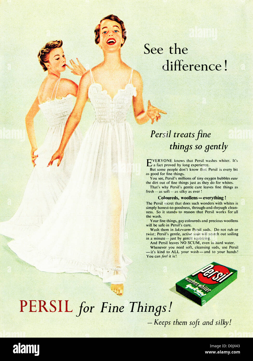 Original 1950s vintage print advertisement from English magazine ...