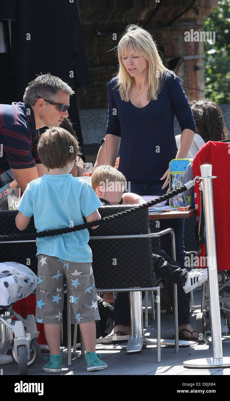 Kate Thornton has lunch with her son and some friends London, England ...