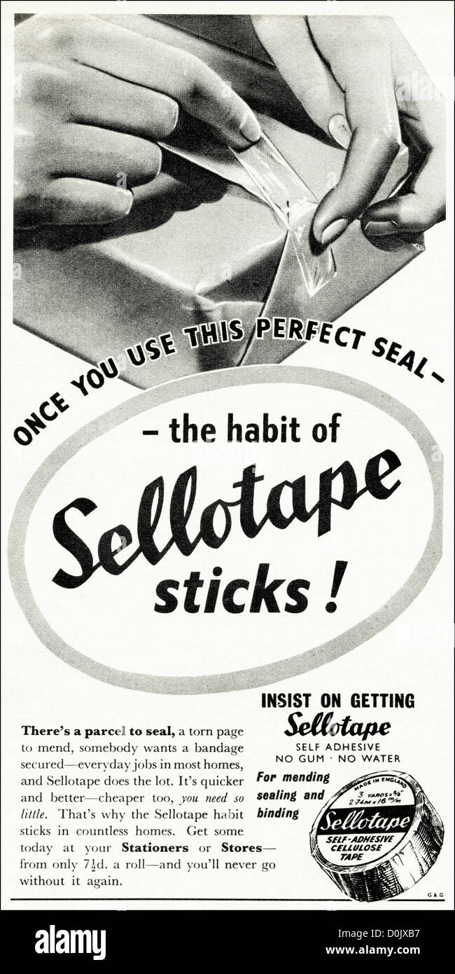 Original 1950s vintage print advertisement from English magazine ...