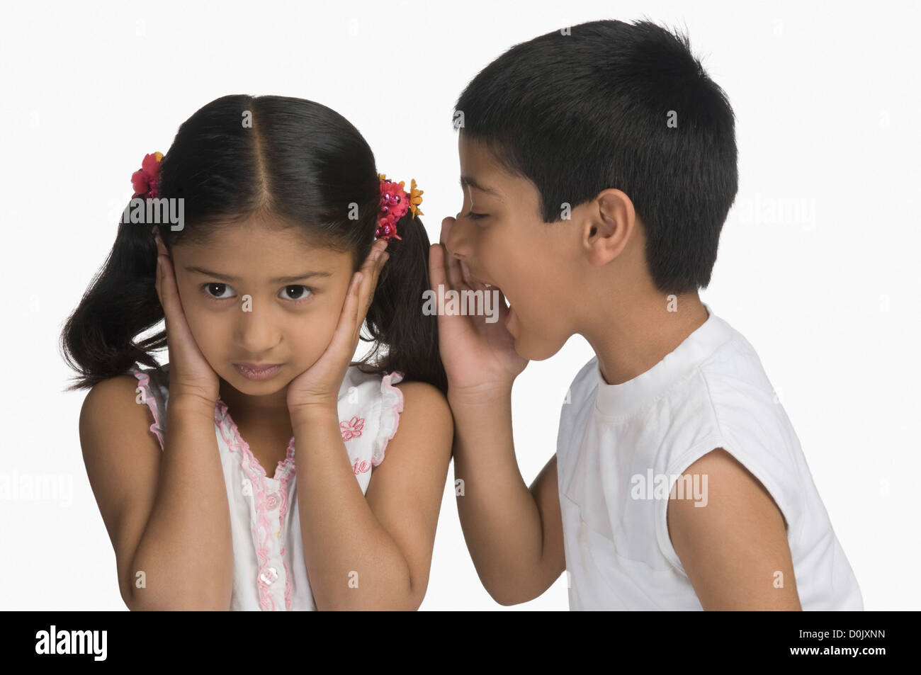 Girl 5 covering ears hi-res stock photography and images - Alamy