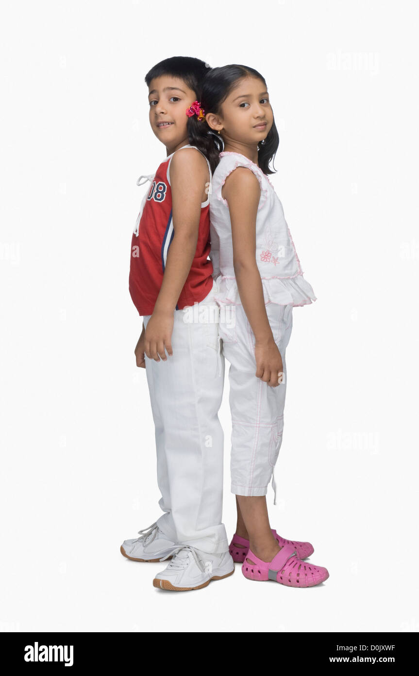 Two indian girls back view hi-res stock photography and images - Alamy