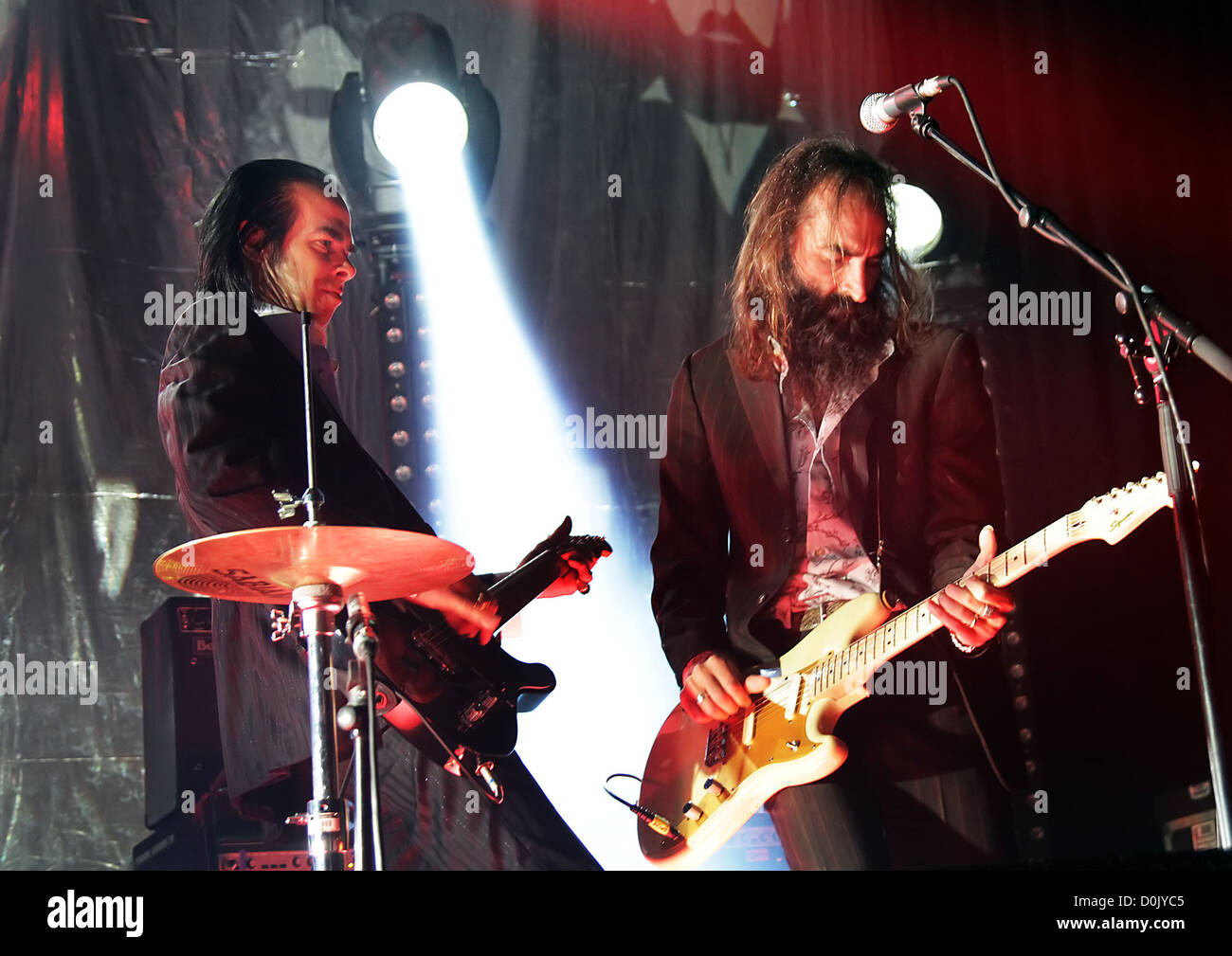 Nick Cave and Warren Ellis of Grinderman performing at the Manchester ...