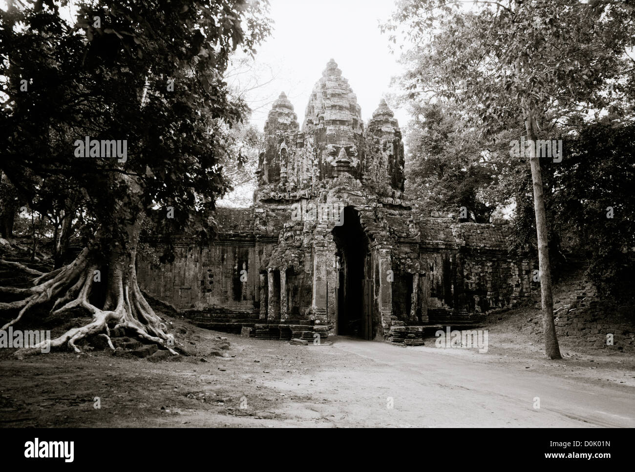 in the jungle is the North Gate of Angkor Thom at The Temples of Angkor ...