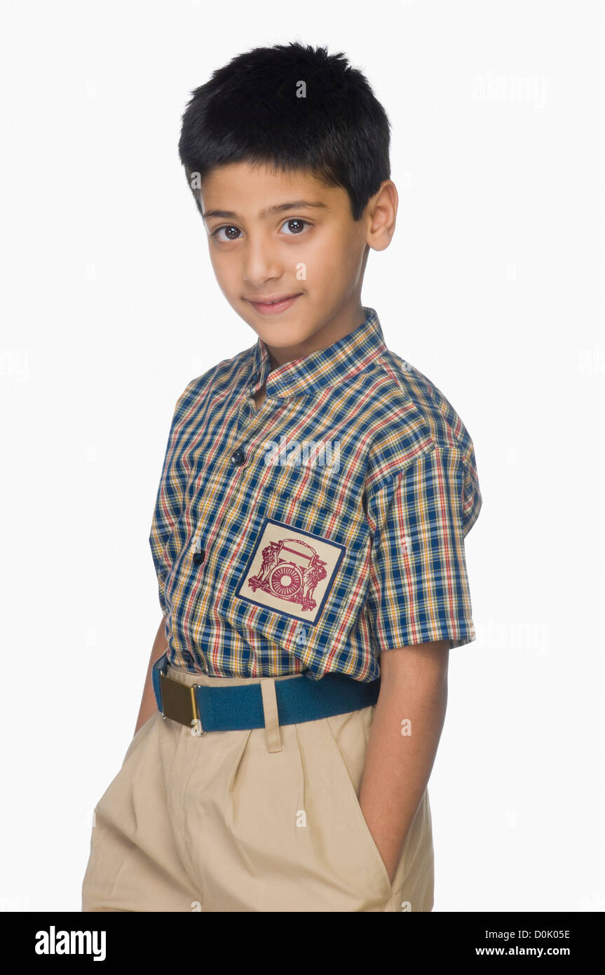 Schoolboy standing hands in pockets hi-res stock photography and images ...