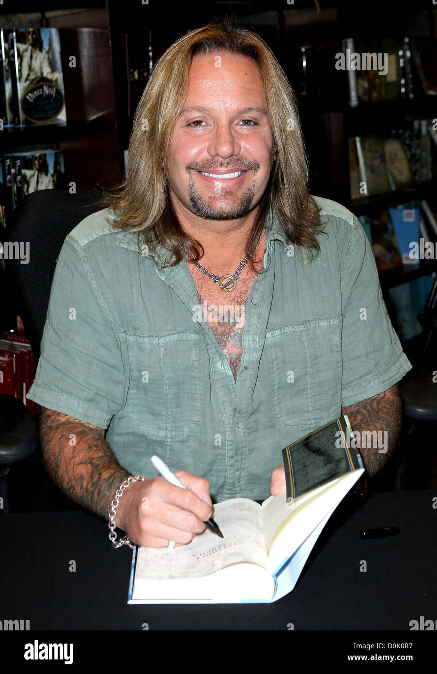 Vince Neil signs copies of his new book 'Tattoos & Tequila' at Barnes ...