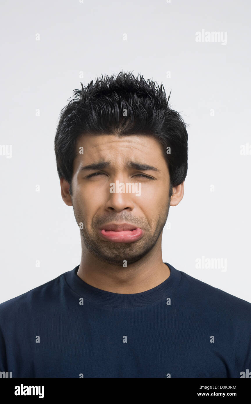 Man making a funny face Stock Photo - Alamy