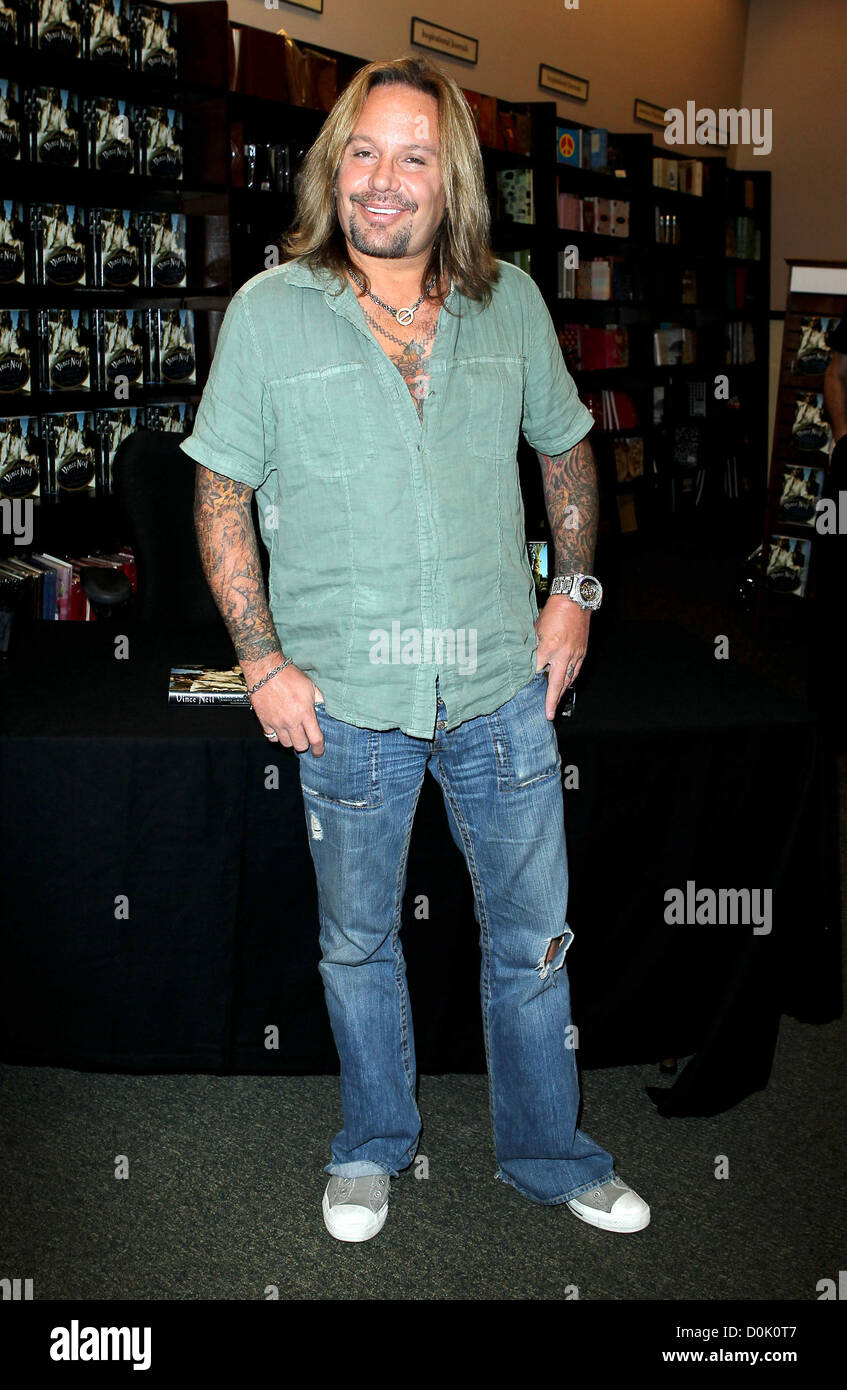 Vince Neil signs copies of his new book 'Tattoos & Tequila' at Barnes ...