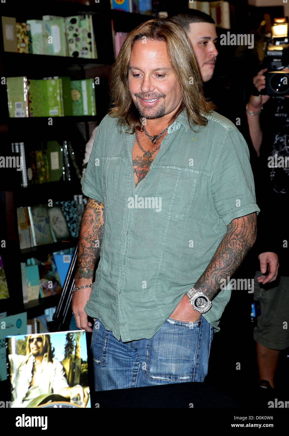Vince Neil signs copies of his new book 'Tattoos & Tequila' at Barnes ...