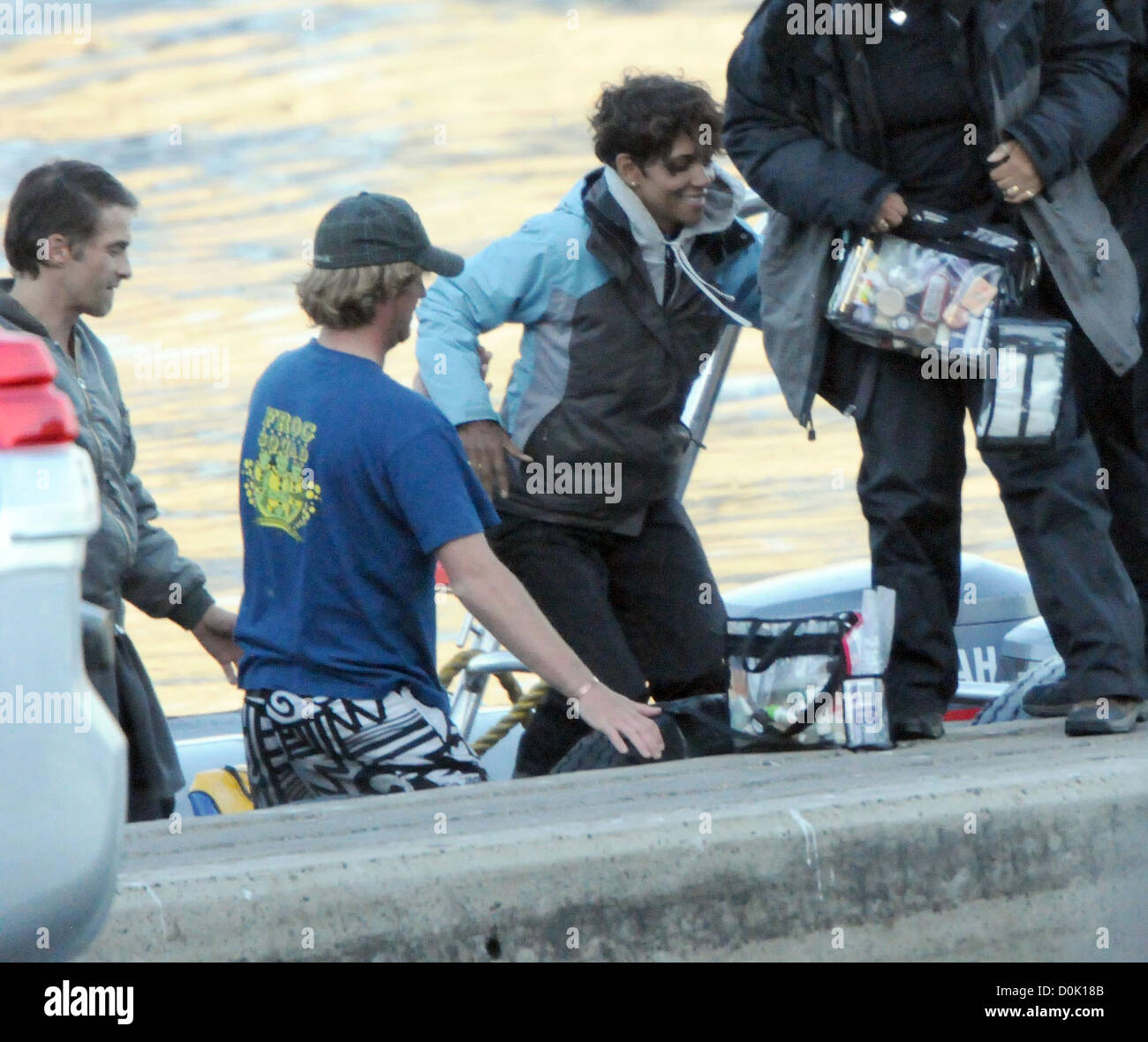Halle Berry The cast of 'Dark Tide' filming in Hout Bay Cape Town ...
