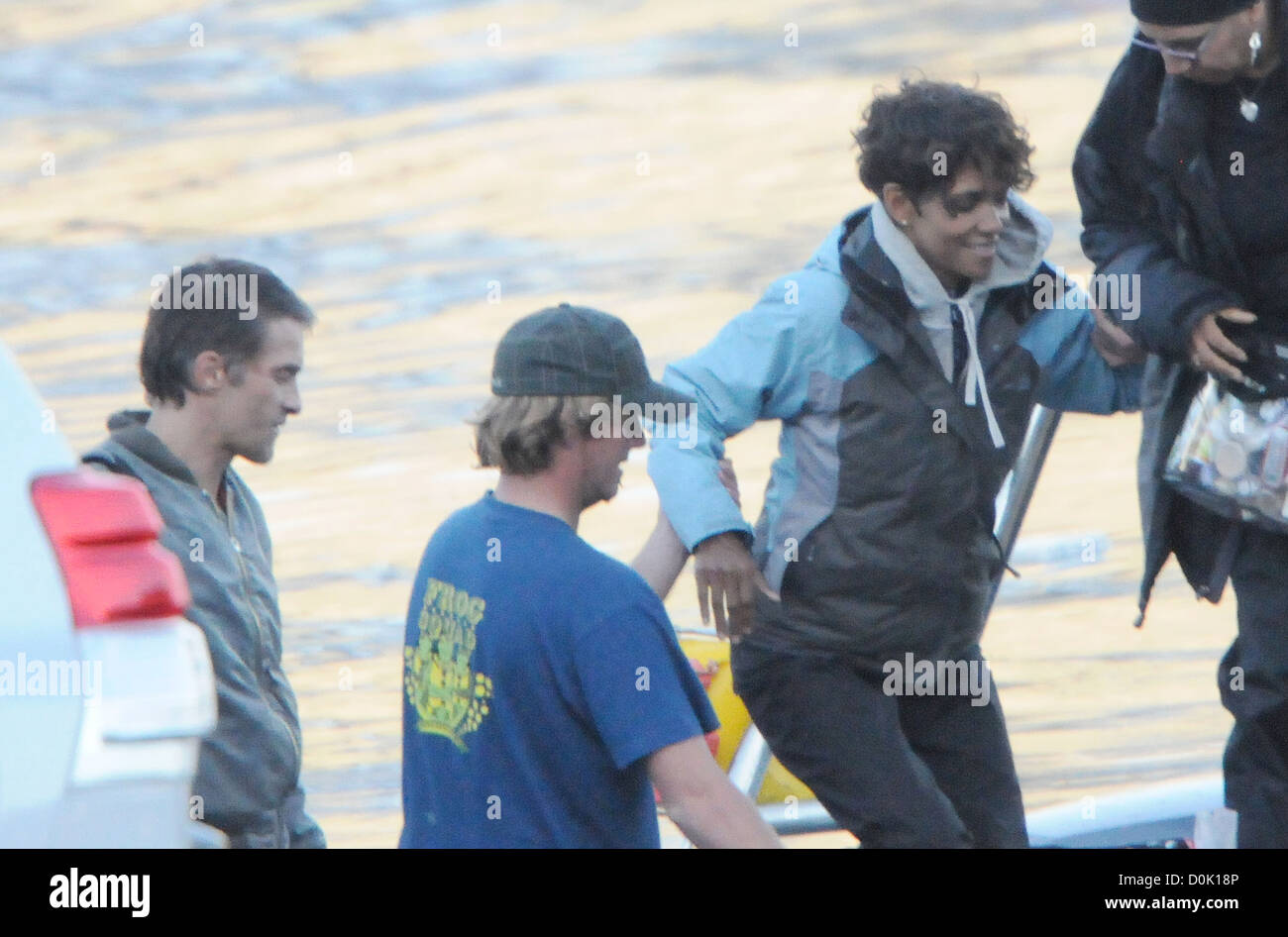 Halle Berry The cast of 'Dark Tide' filming in Hout Bay Cape Town ...