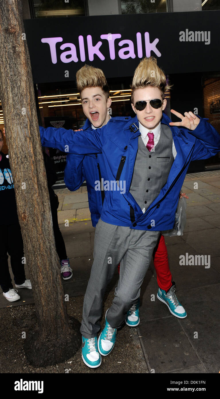 John Grimes and Edward Grimes aka Jedward outside the TalkTalk Bright ...