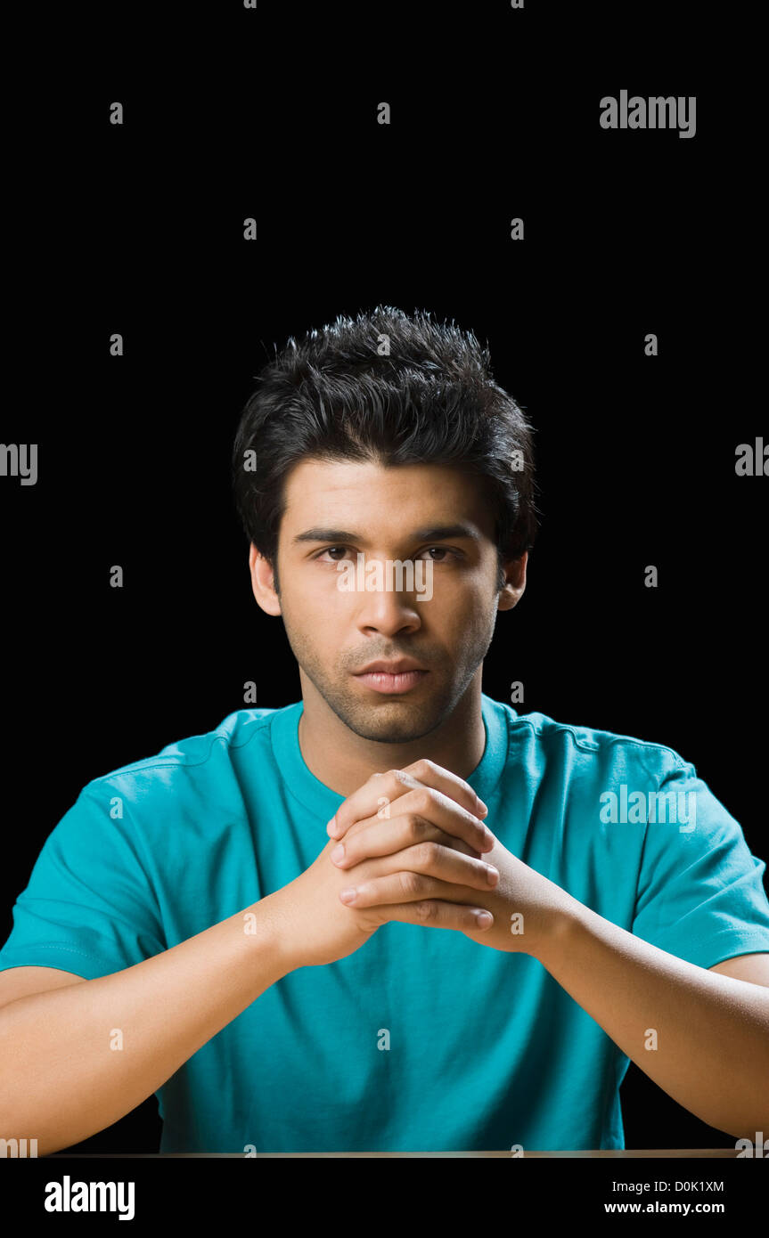 Close-up of a man looking serious Stock Photo - Alamy