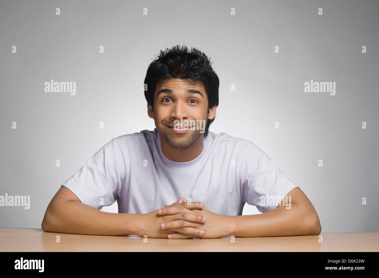 Portrait of a man making a face Stock Photo - Alamy