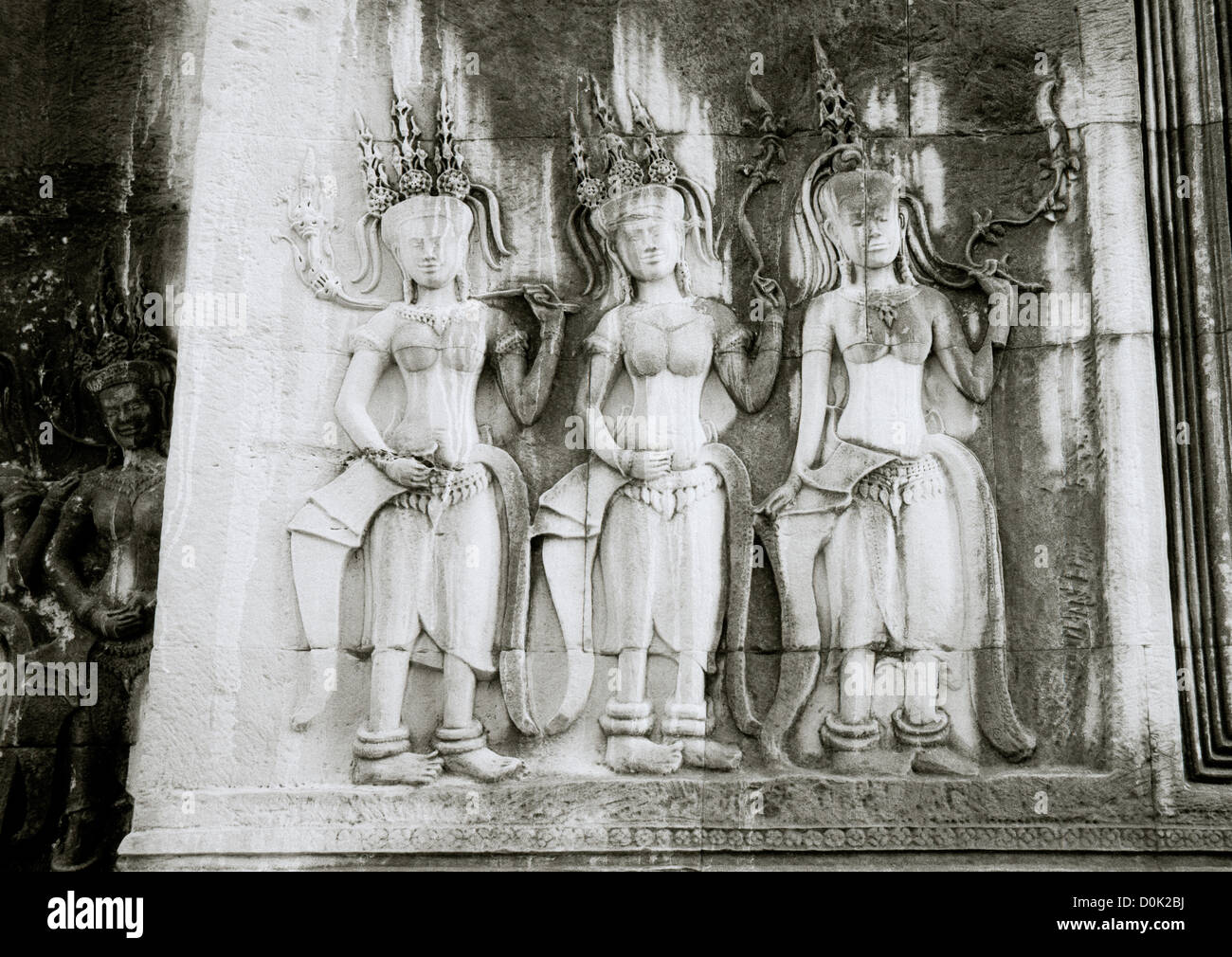 Apsara dancers in the Temple of Angkor Wat at The Temples of Angkor in ...