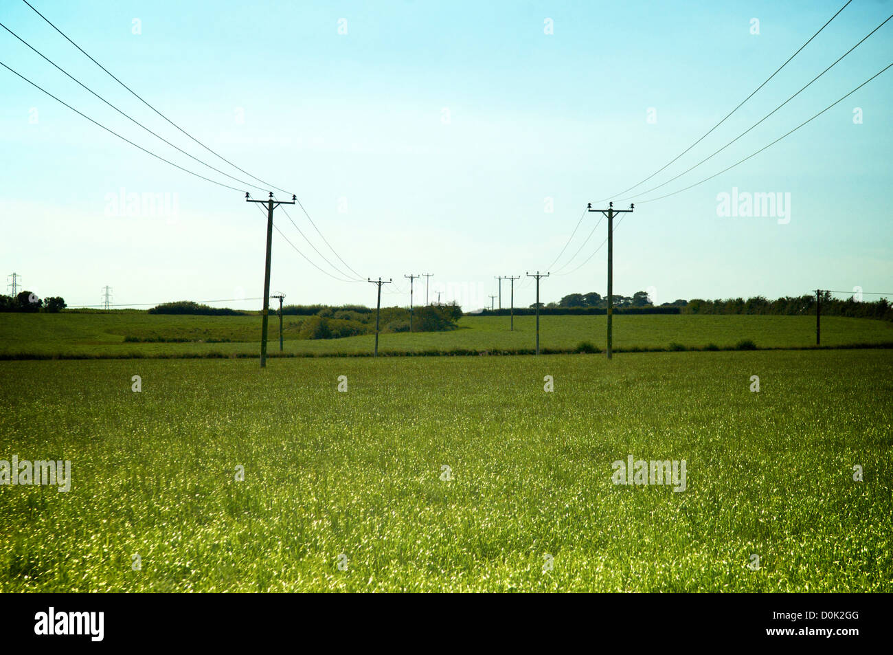 Overhead power lines in rural area hi-res stock photography and images ...