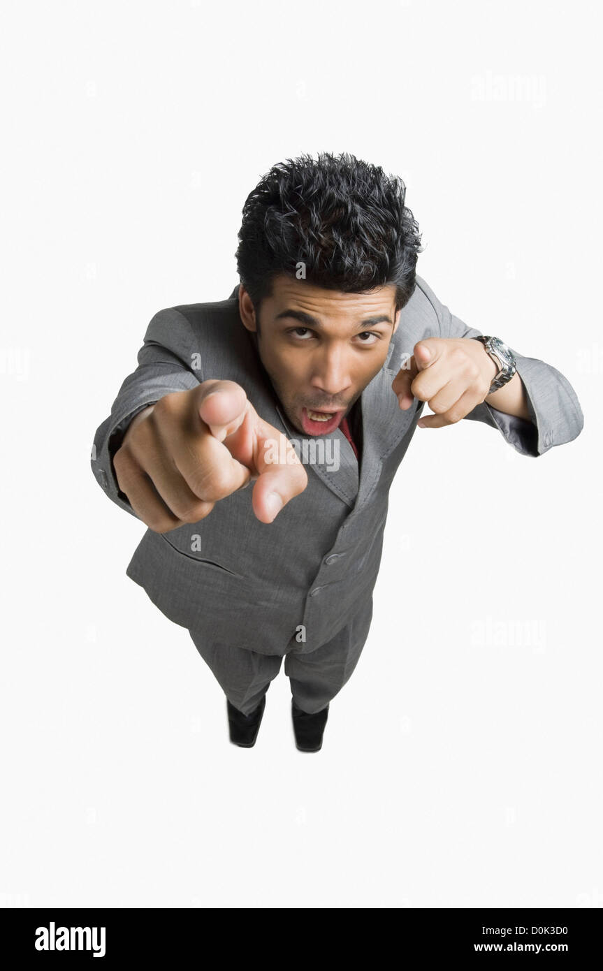 Image pointing male hand Cut Out Stock Images & Pictures - Alamy