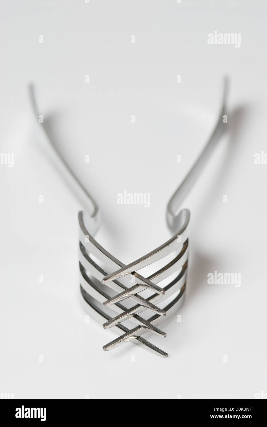 Close-up of two forks crossed Stock Photo - Alamy