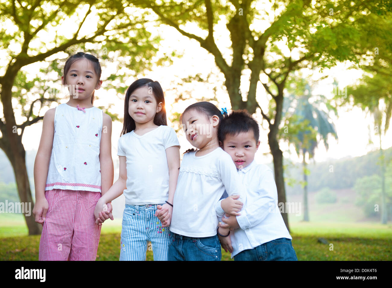 Asian children having fun at outdoor Stock Photo - Alamy