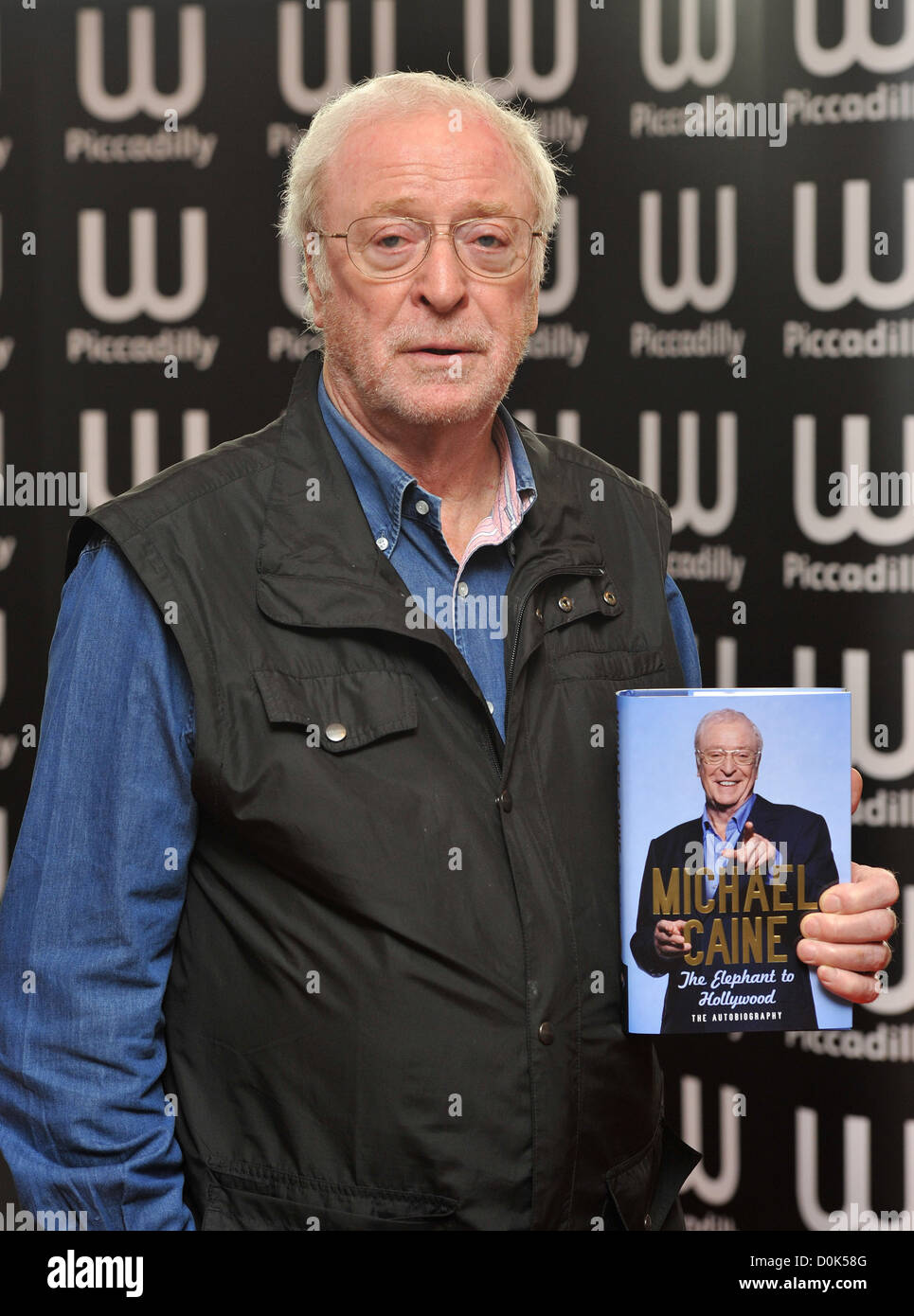 Sir Michael Caine signing copies of his autobiography 'The Elephant to ...