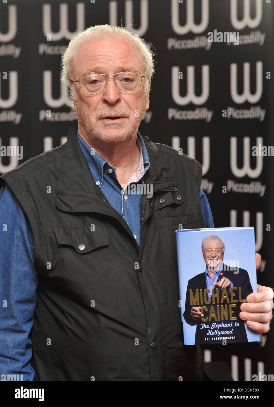 Sir Michael Caine signing copies of his autobiography 'The Elephant to ...