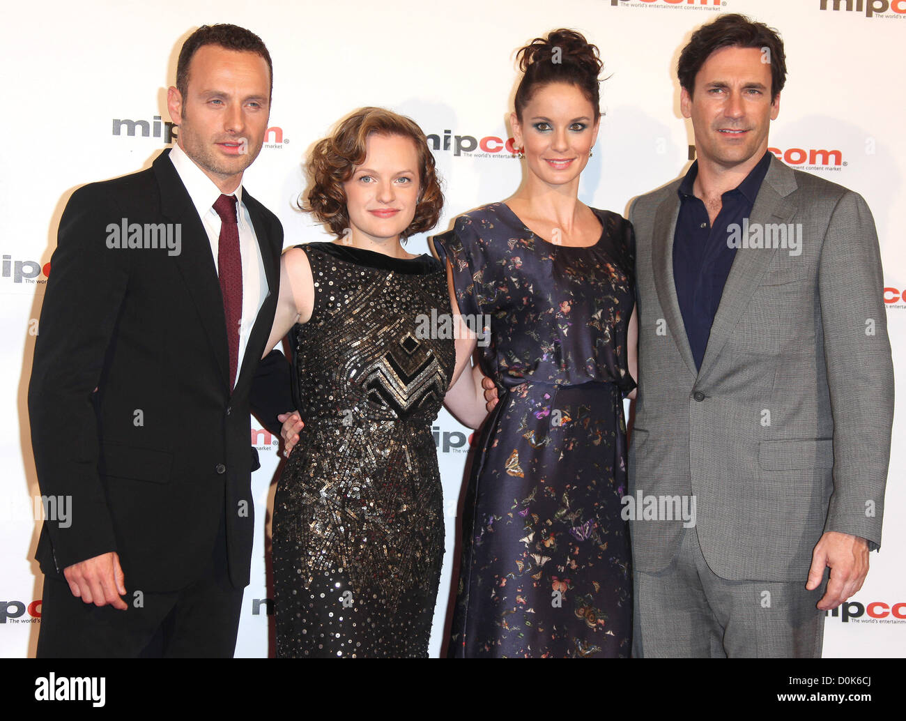 Andrew Lincoln, Elisabeth Moss, Sarah Wayne Callies and Jon Hamm 2010 ...