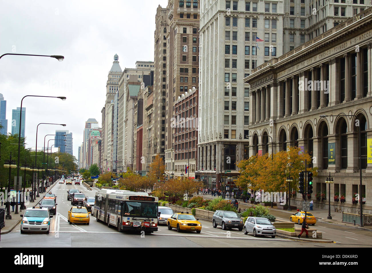 Chicago Illinois Downtown City Street Daily Commute Stock Photo - Alamy