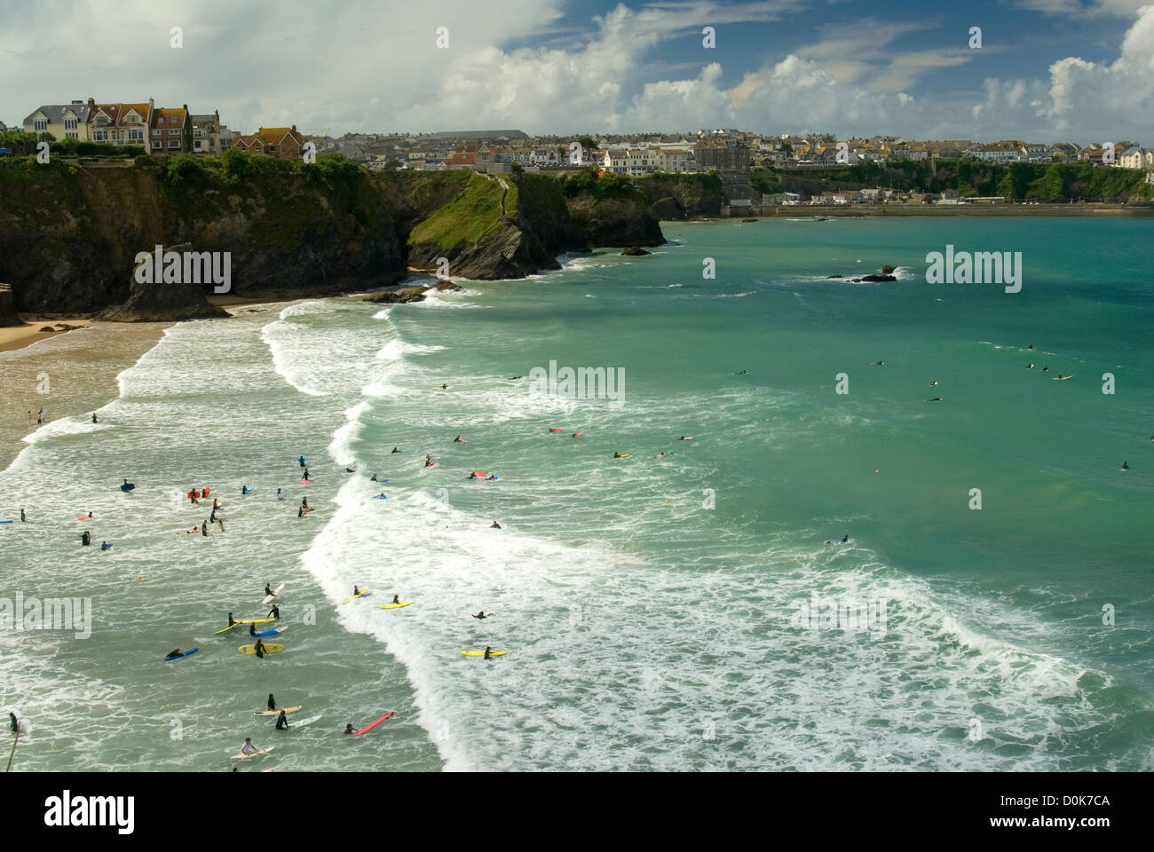 Cornish surfers on Great Western beach near Newquay Stock Photo - Alamy