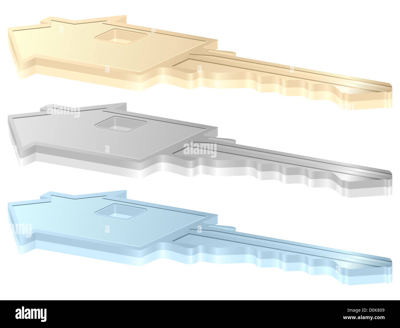 House key on a white background. Vector illustration Stock Photo - Alamy