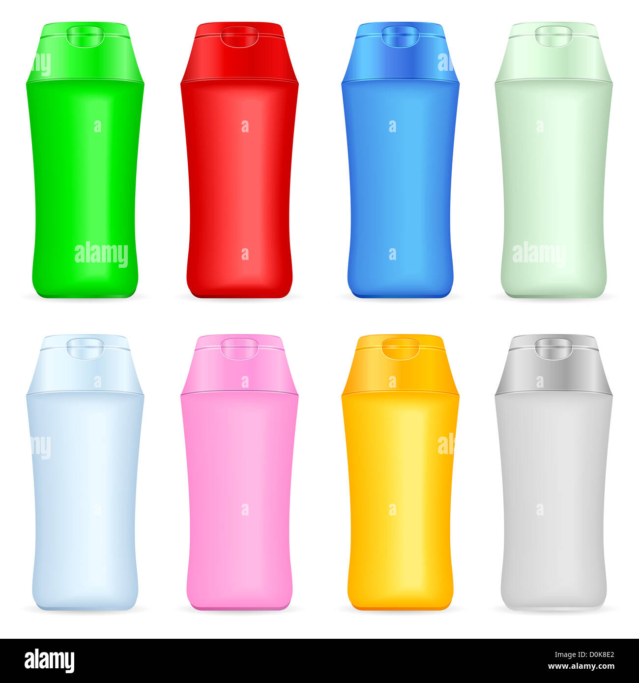 Shampoo container set on a white background. Vector illustration Stock ...