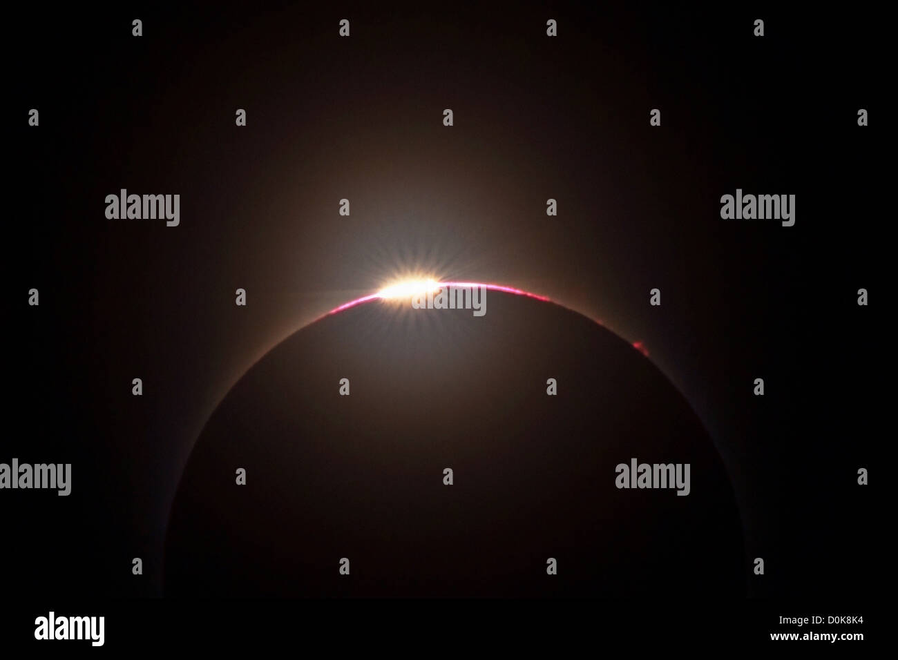 Diamond Ring Effect Peeks Out Behind Scattered Clouds Onset Totality ...
