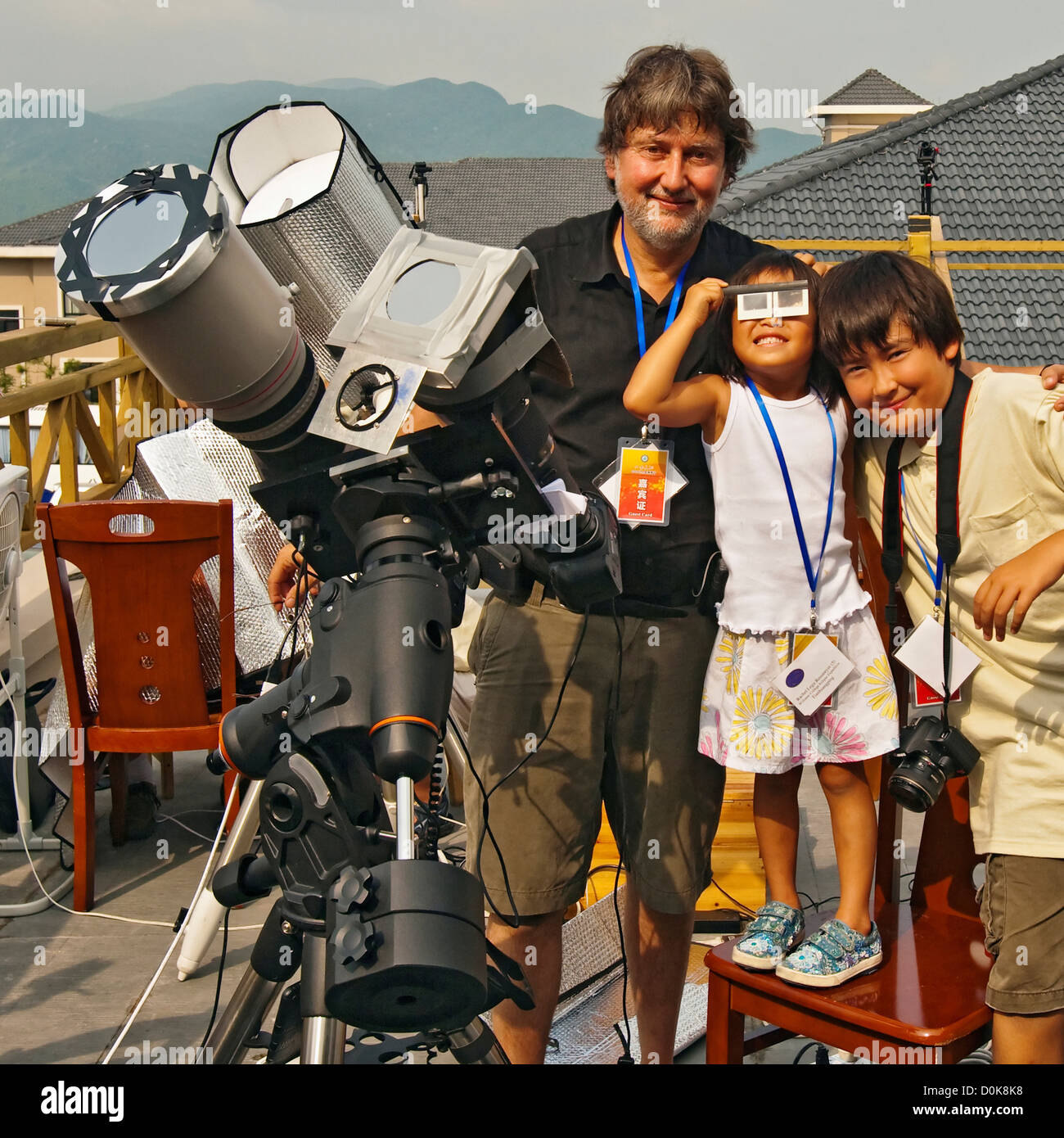 Photographer Roger Ressmeyer and His Children Stock Photo - Alamy