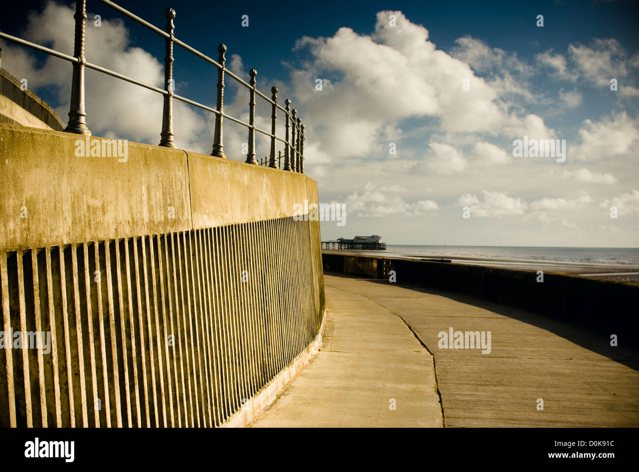 A view along the promenade in Blackpool Stock Photo - Alamy