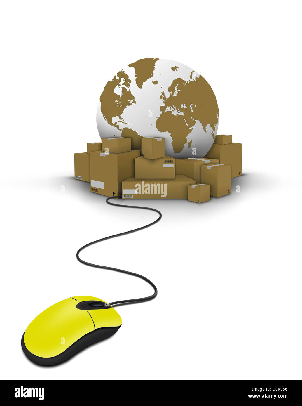 Mouse click on delivery Stock Photo - Alamy