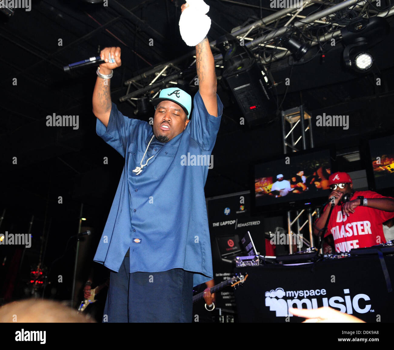 Big Boi performs in a free concert alongside his band MySpace Streaming ...